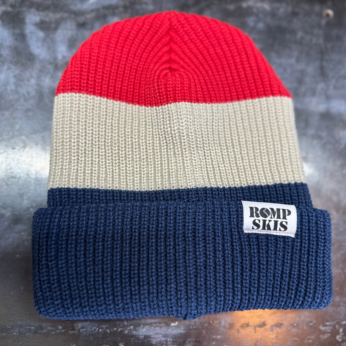 Red, White and Blue Beanie – Romp Skis